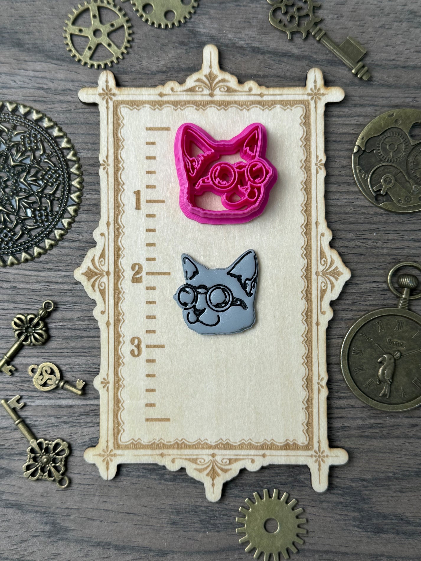 Steampunk Cat Goggles Clay Cutter – Prism Clay Co.